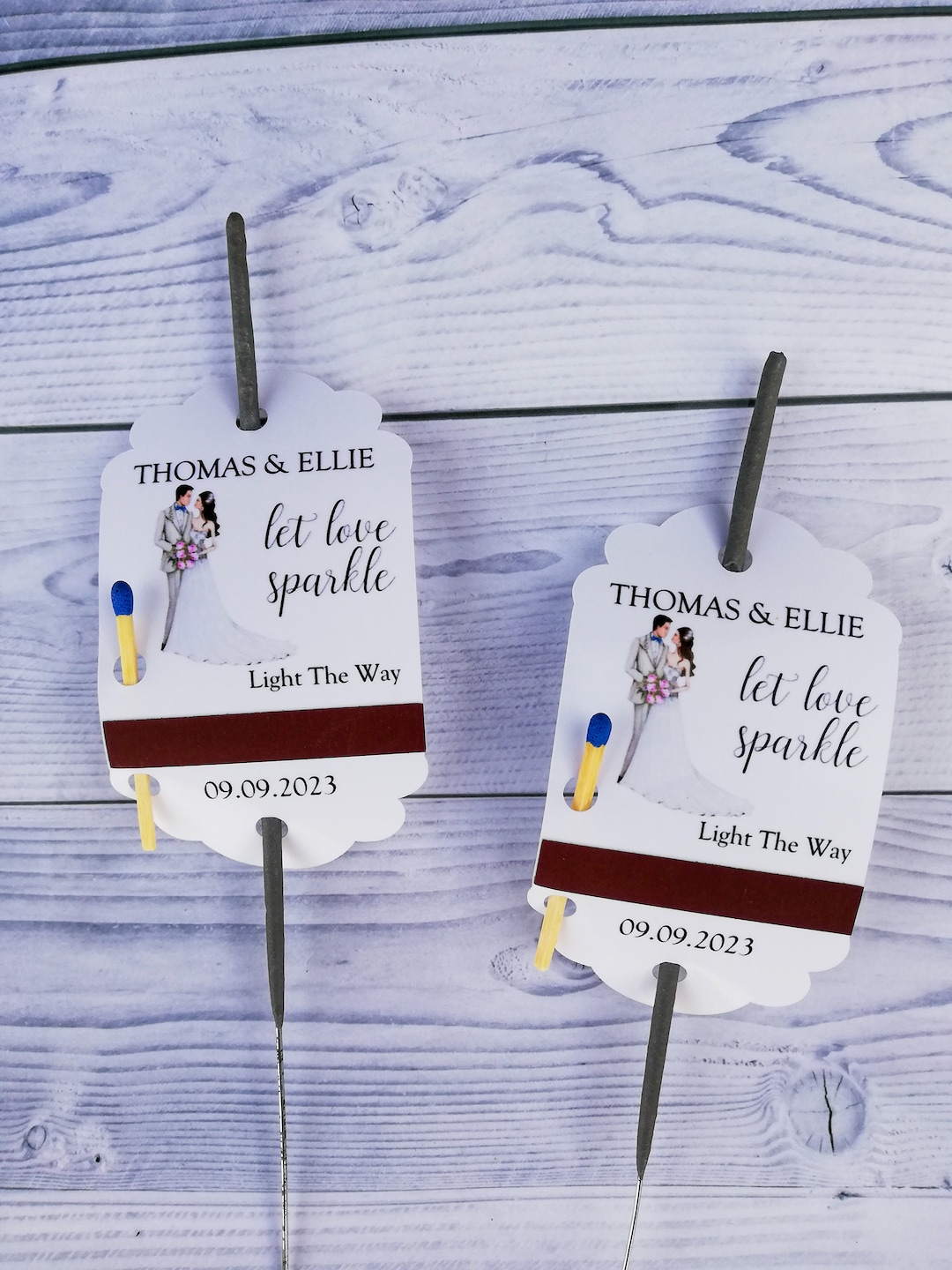 Personalized Sparklers Tags for Wedding, Wedding Sparkler Tags With ...