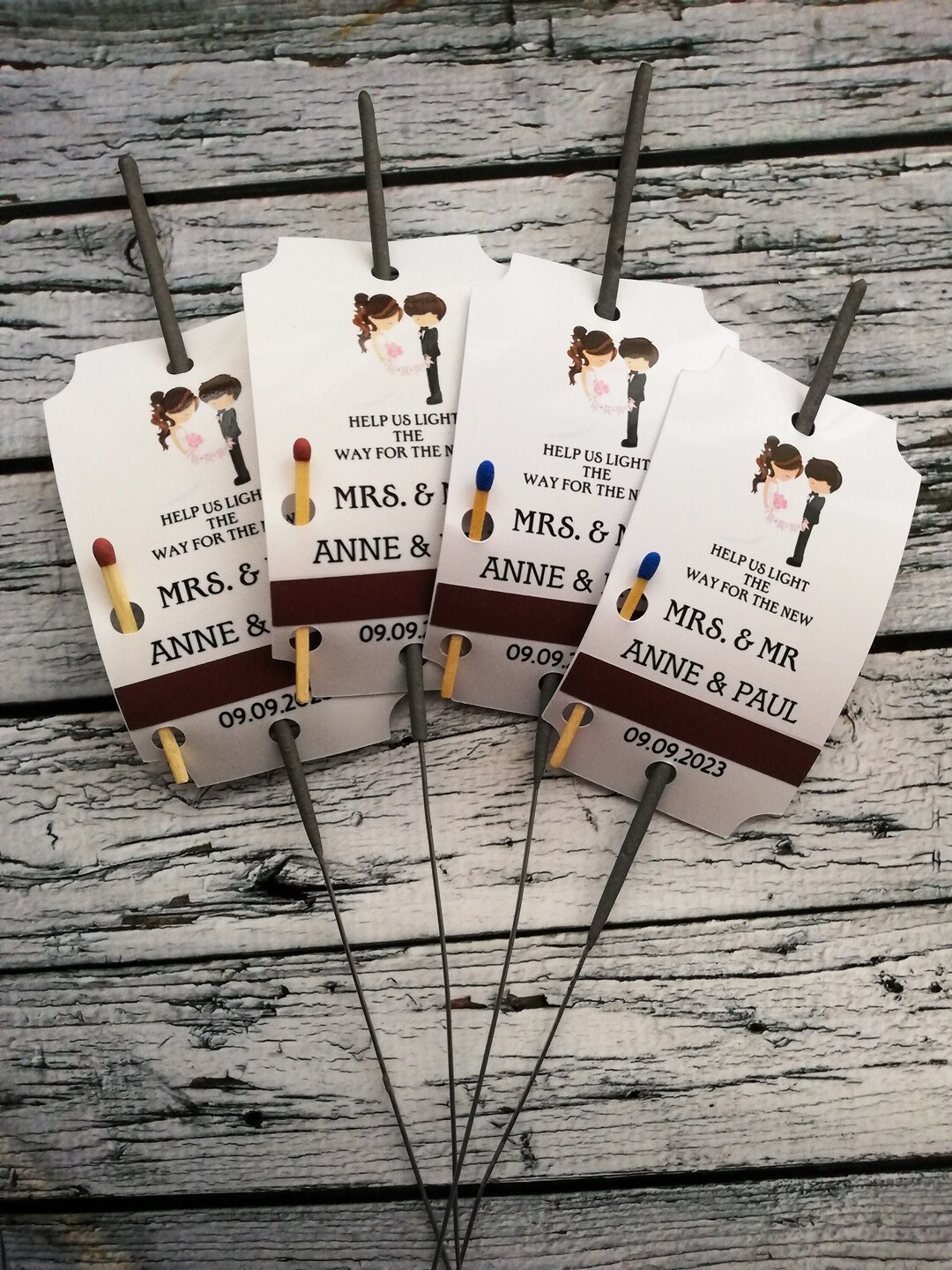 Personalized SPARKLER TAGS for Wedding, Let Love Sparkle, Party ...