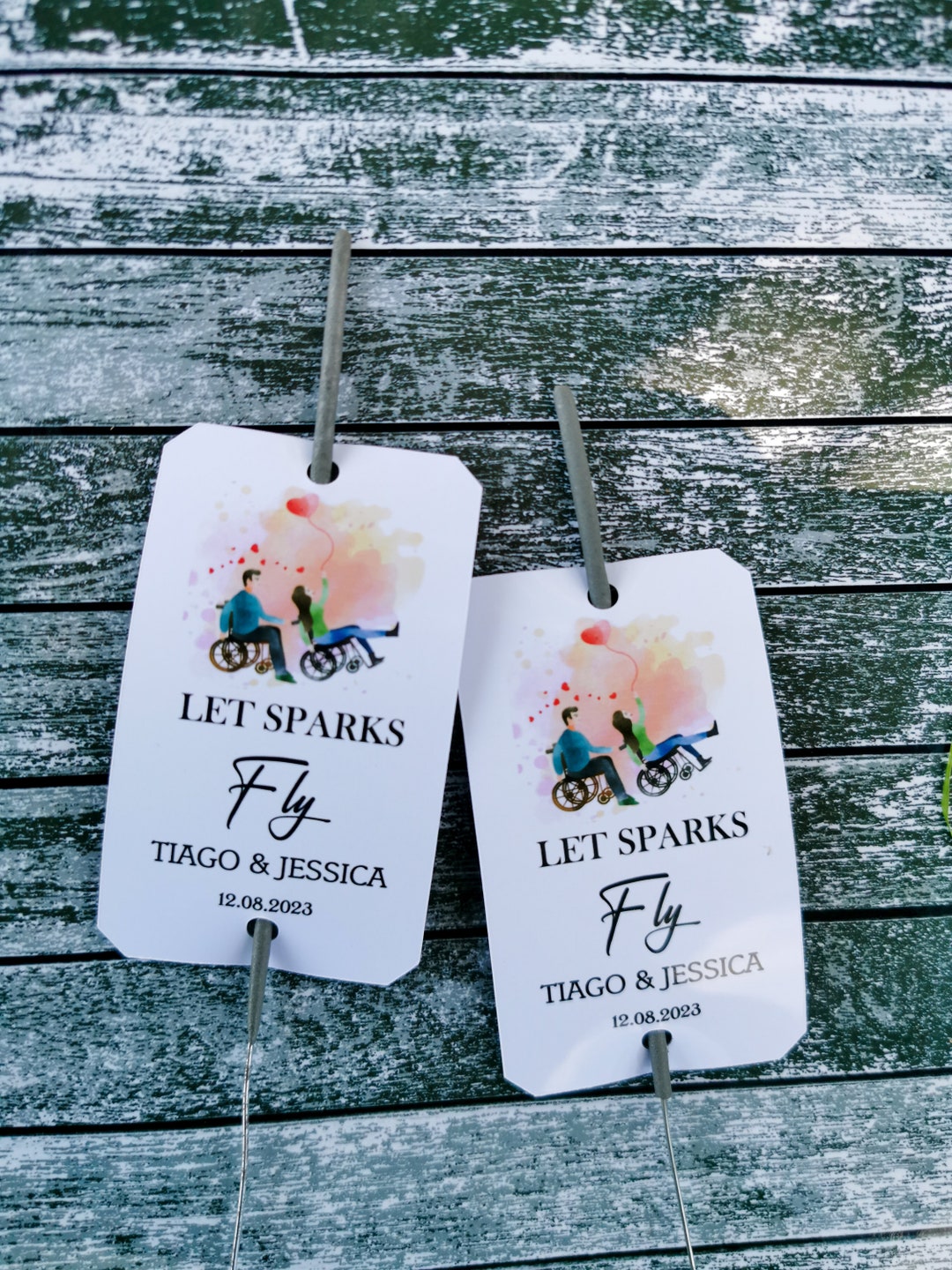 Personalized SPARKLER TAGS for Wedding, Let Love Sparkle, Party ...
