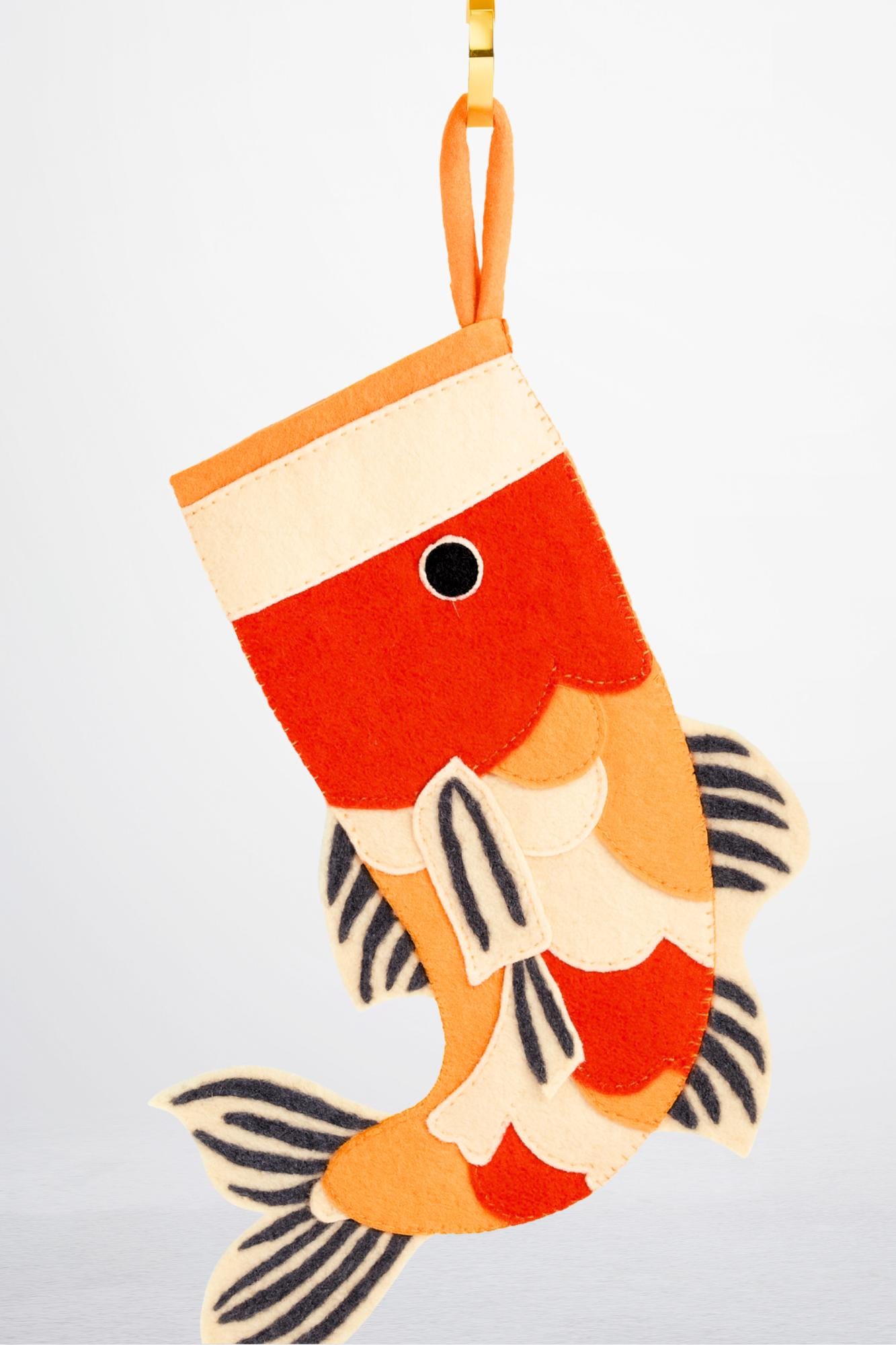Felt Koi Fish Christmas Stocking Made From 100% New Zealand Wool ...