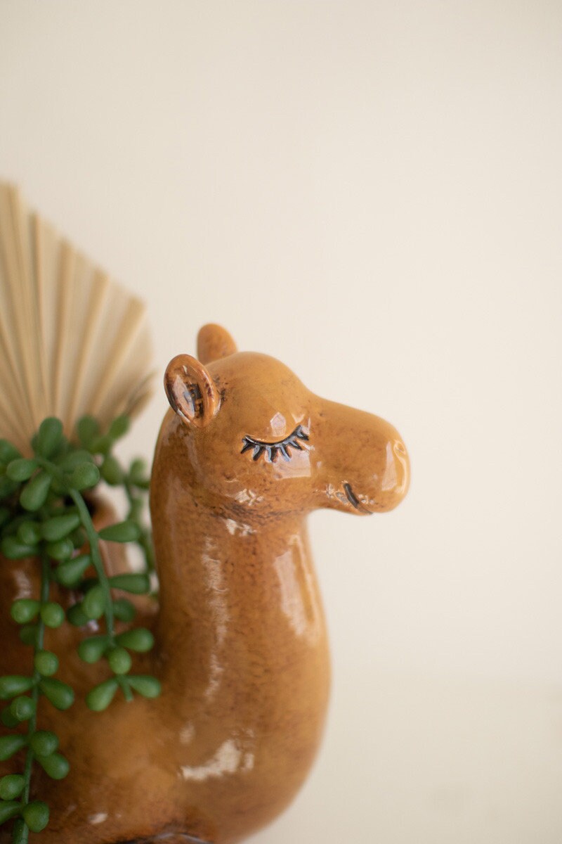 Ceramic Camel Planter Bohemian Elegance With Two Cavities - Etsy
