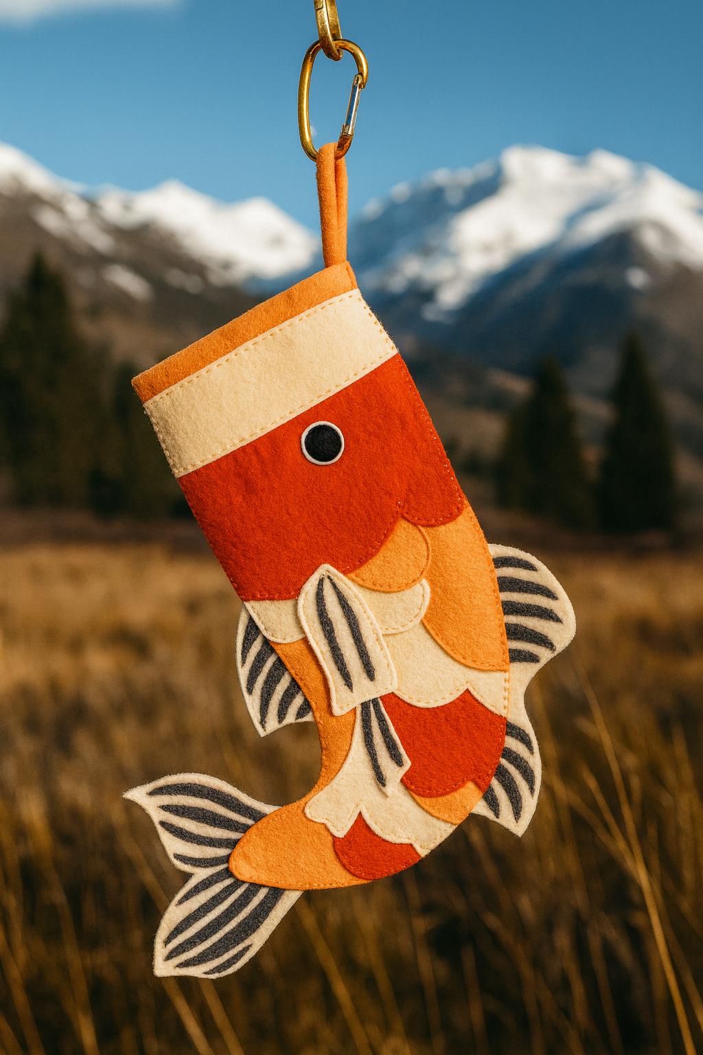 Felt Koi Fish Christmas Stocking Made From 100% New Zealand Wool ...