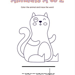 Kids Writing Practice Activity and Colouring Workbook - Printable PDF ...