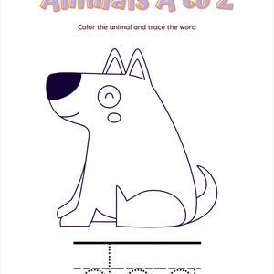 Kids Writing Practice Activity and Colouring Workbook - Printable PDF ...