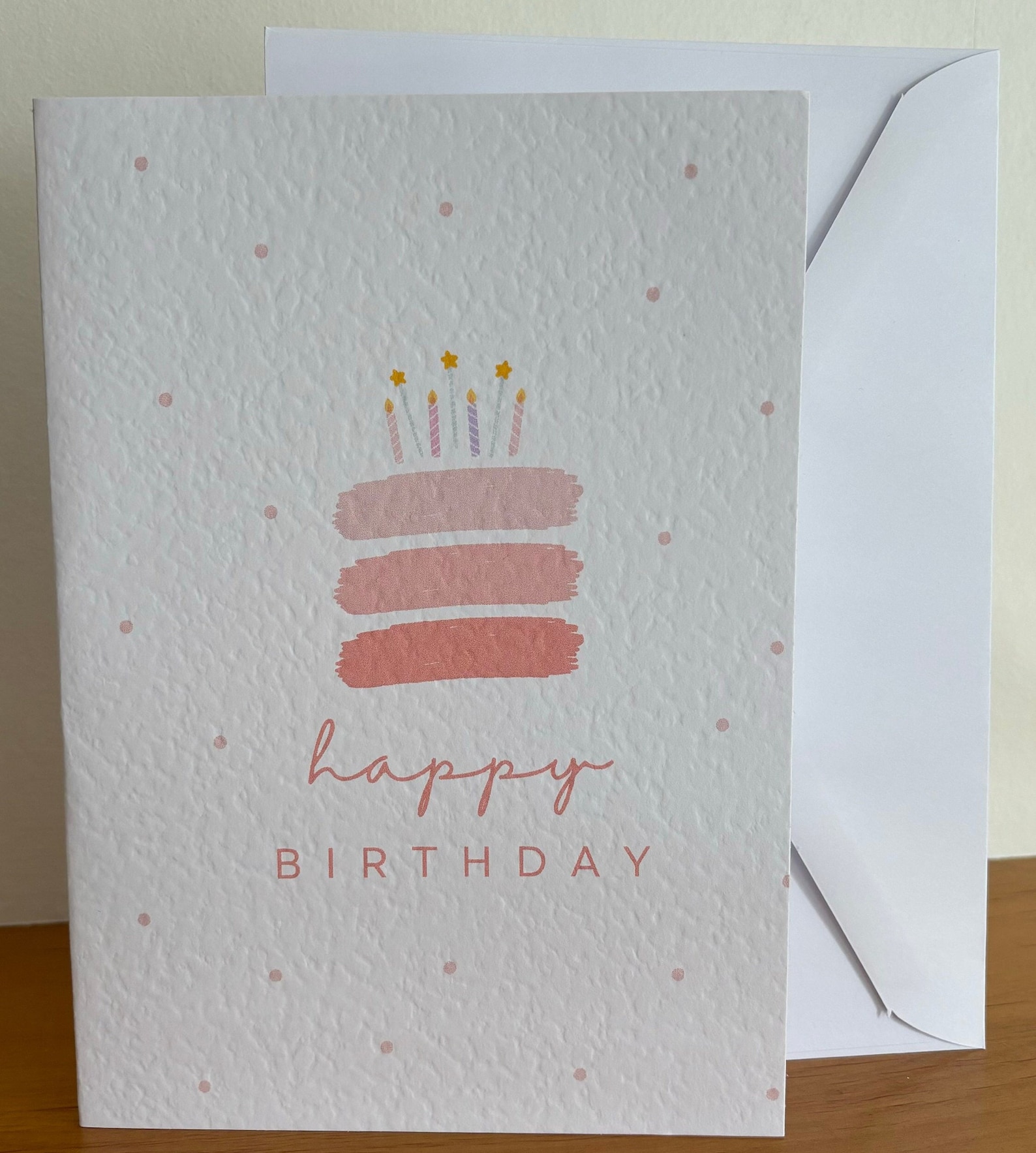Paint Stroke Cake Birthday Card, Personalised Card - Etsy