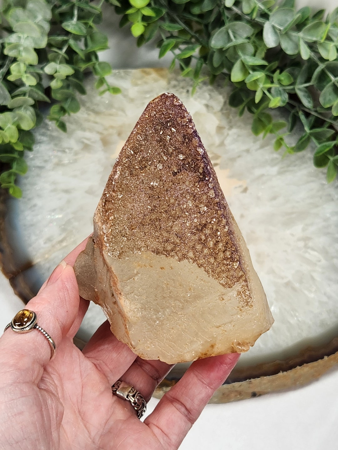 Calcite Point W/ Selenite and Purple Fluorite (hunan Province) - Etsy