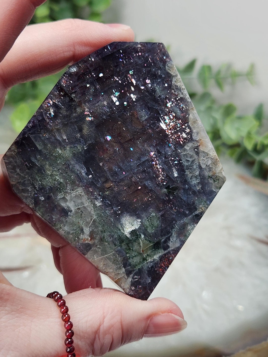 Sunstone in Iolite Slab / Bloodshot Iolite africa - Etsy