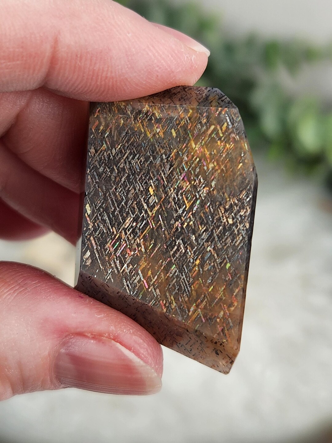 Meteor Shower Suntone Freeform / Rainbow Lattice Sunstone (tanzania) - Etsy