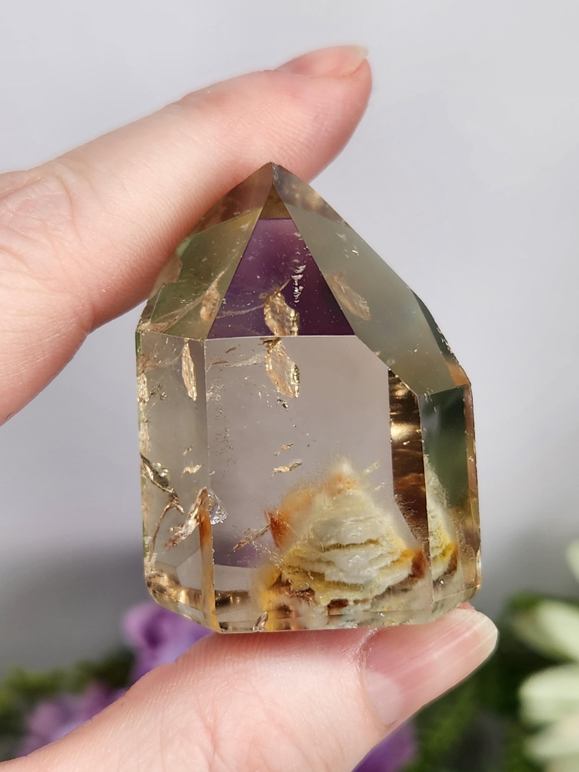 HQ Smoky Citrine Tower W/ Amphibole Inclusion - Etsy