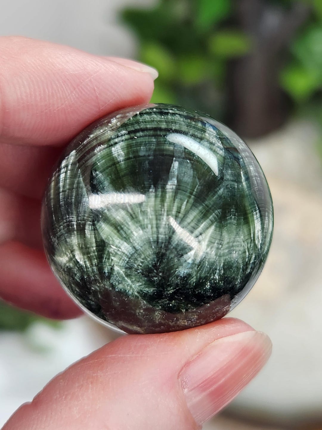 HQ Seraphinite Sphere - Etsy