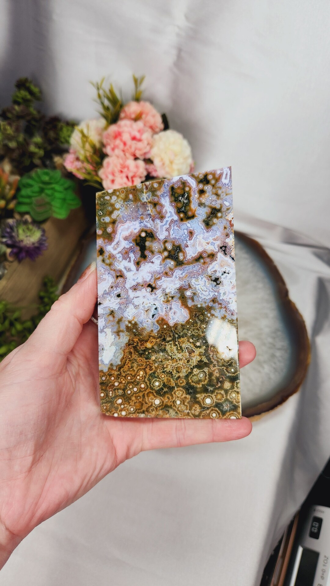 HQ Ocean Jasper Slab / Orbicular Jasper / Sea Jasper - Etsy