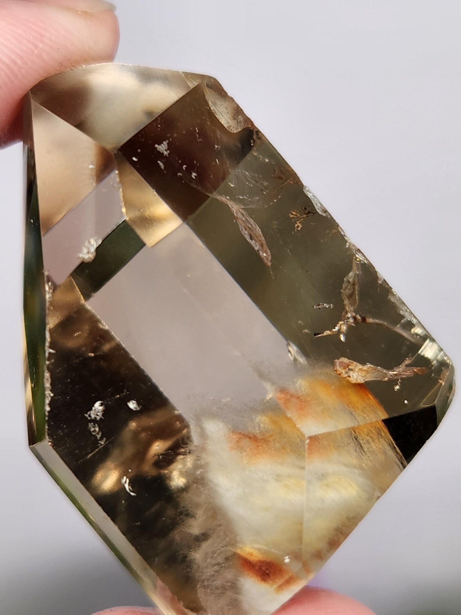 HQ Smoky Citrine Tower W/ Amphibole Inclusion - Etsy