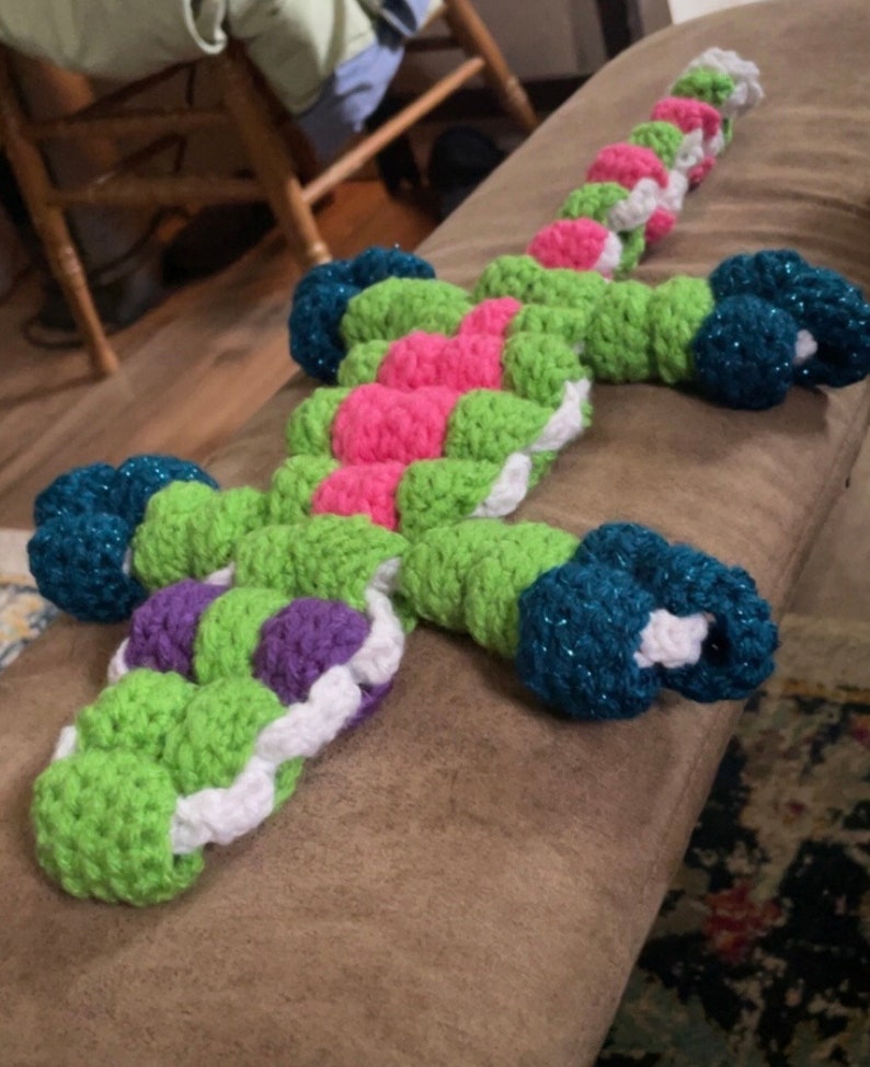 Crocheted 90’s Beaded Lizard - Etsy