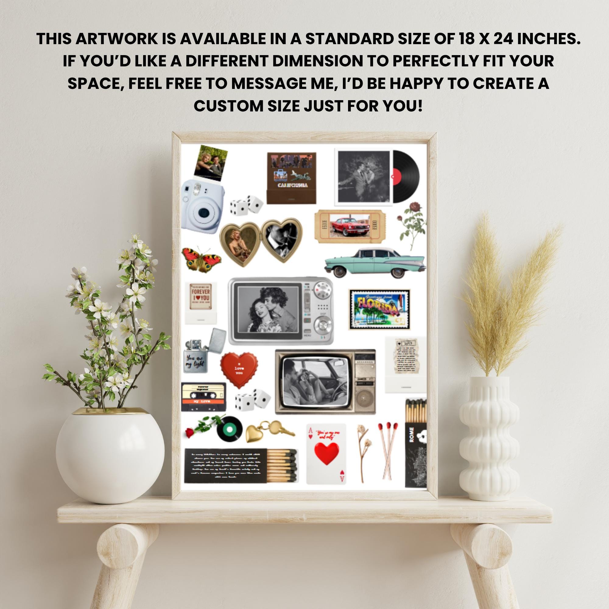 Custom Couples Matchbook Poster: Personalized Anniversary Wall Art ...