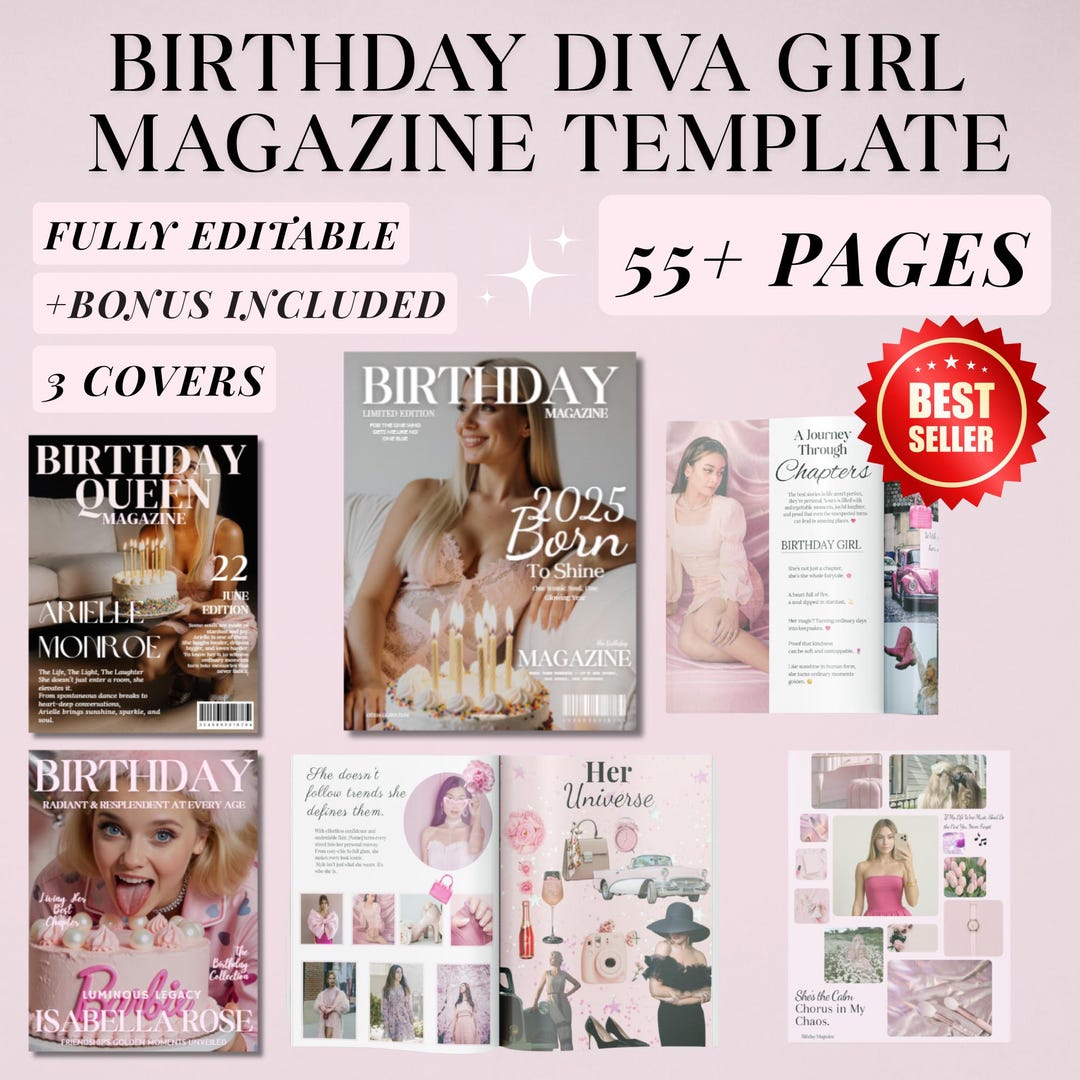 Magazine Anniversaire Fille à Personnaliser – Cadeau Unique Meilleure ...