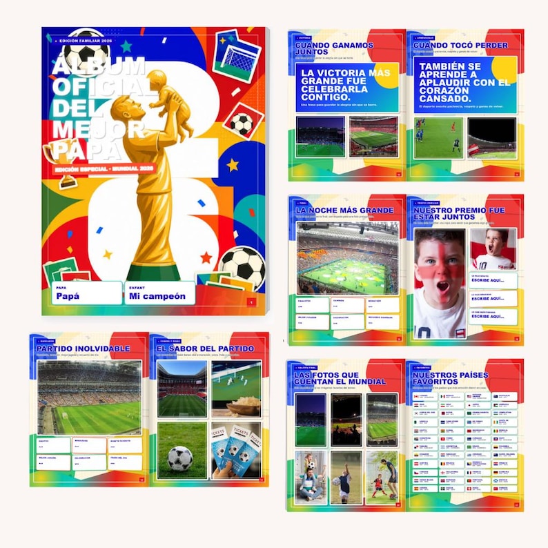 First Fathers Day Gift World Cup 2026 Photo Album | DIY Editable ...