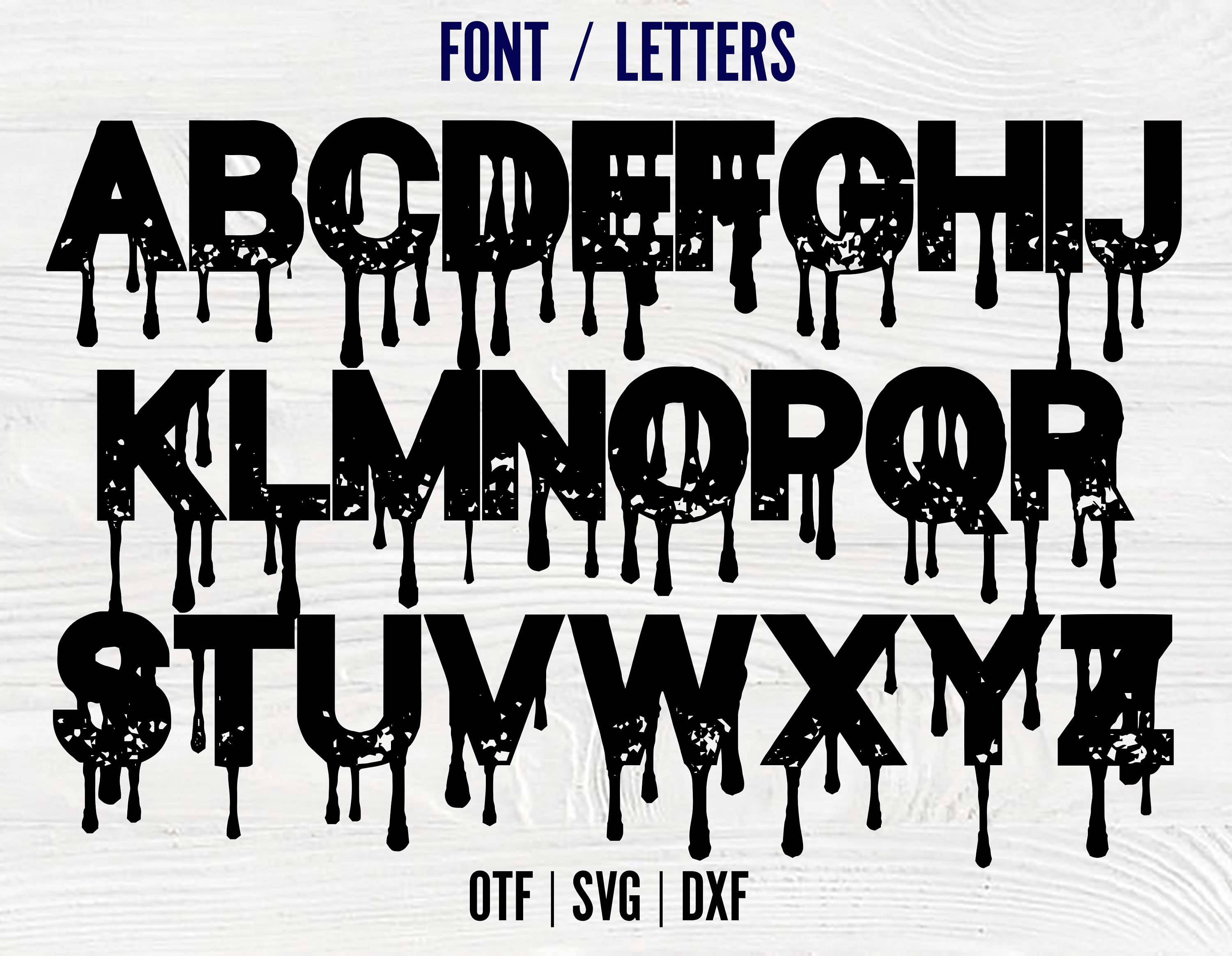 Halloween Dripping Font Otf Blood Letters Svg Halloween Svg Cricut ...