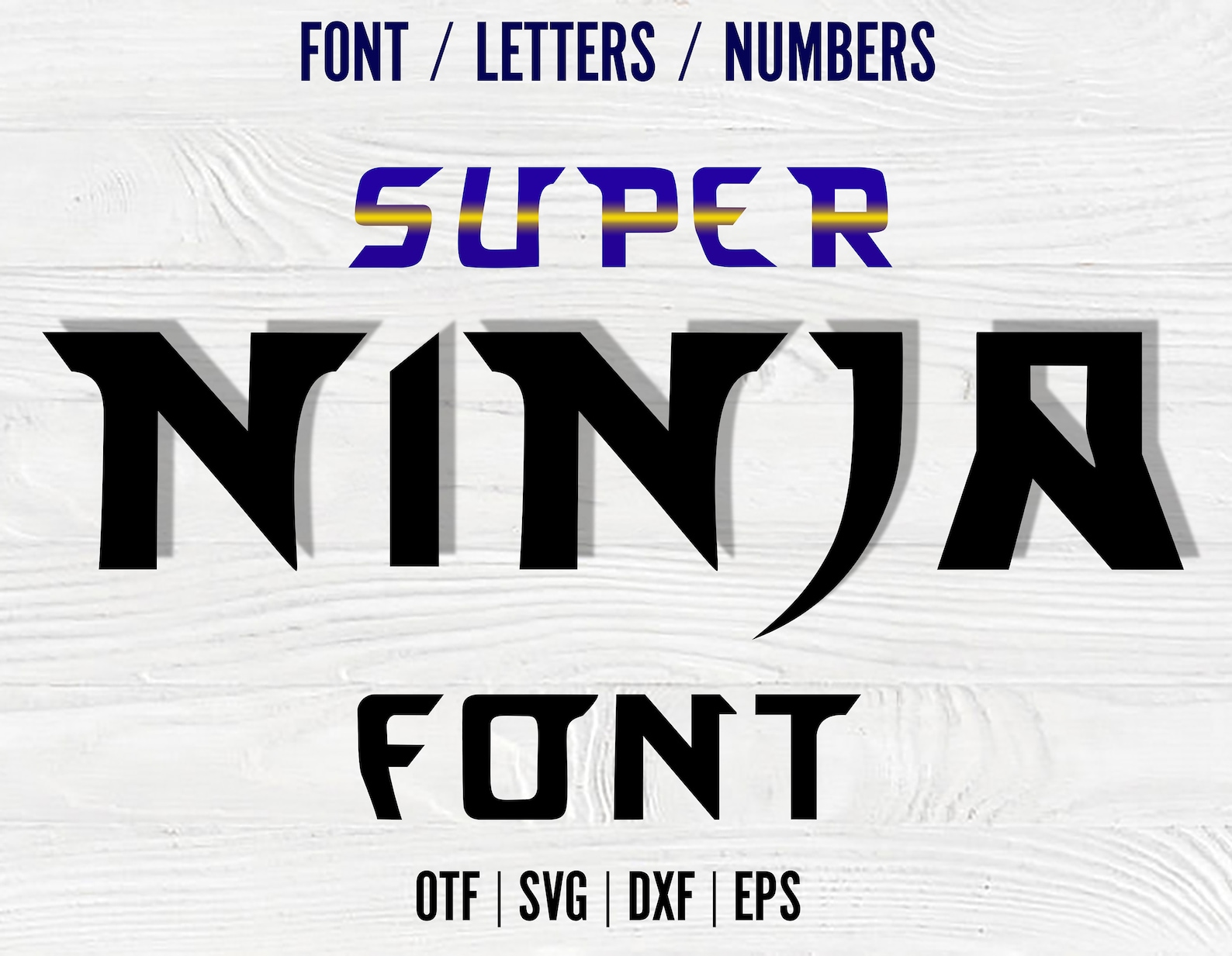 Ninja Font OTF Ninja Letters SVG File for Cricut Ninja Shirt - Etsy