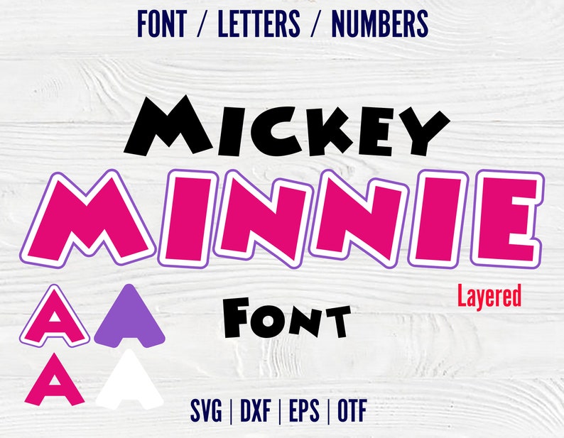 Baby Font OTF, Minnie Font SVG Cricut Birthday SVG Letters Cricut ...