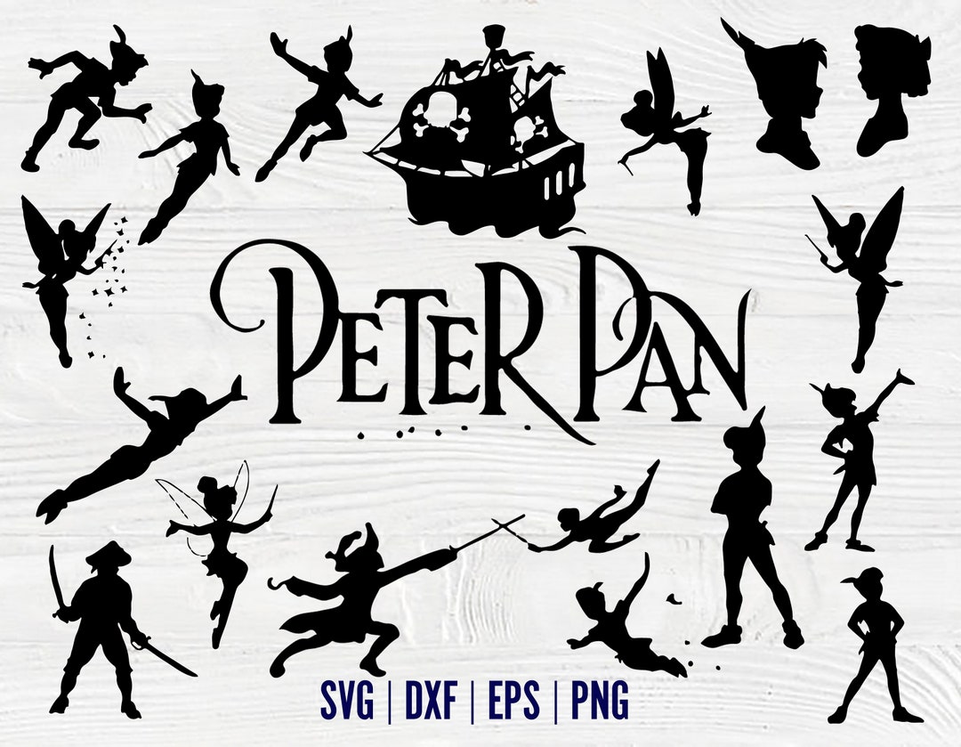 Peter Pan Svg Bundle Peter Pan Silhoutette Bundle SVG T Shirt Svg for ...