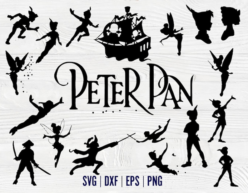 Peter Pan Svg Bundle Peter Pan Silhoutette Bundle SVG T Shirt - Etsy Canada
