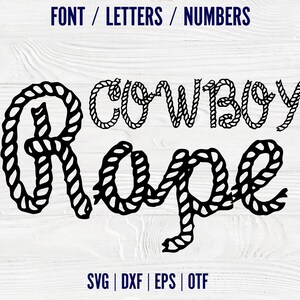 Cowboy Rope Fonts Bundle Handwriting Font Svg Rope Font Otf Rope ...