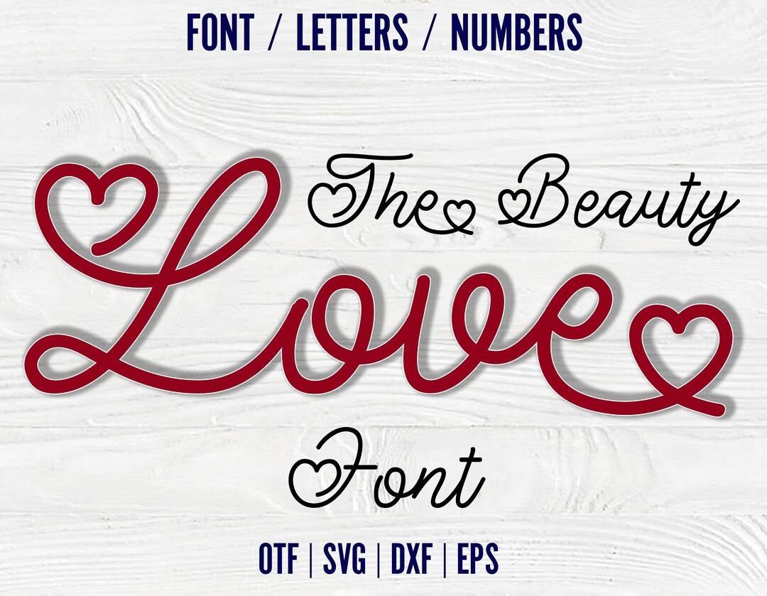 Calligraphy Font Otf Love Letters Svg Lovely Font Valentine’s Font Svg ...