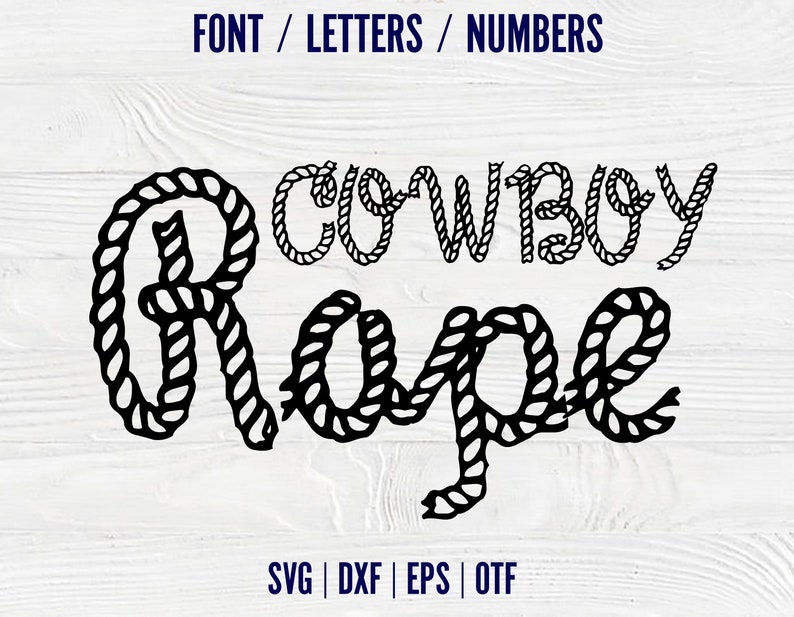 Cowboy Rope Font Svg Handwriting Font Svg Rope Letters Svg - Etsy