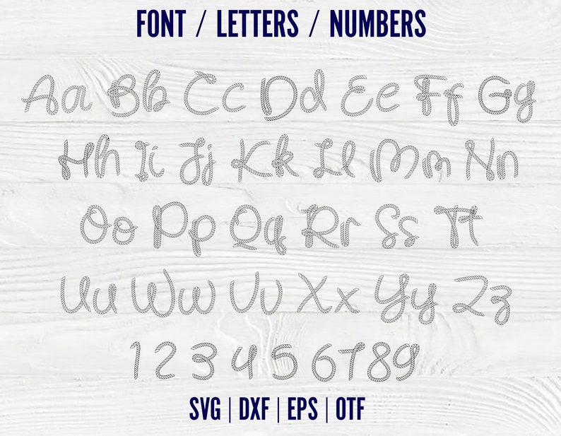 Handwriting Font Svg Rope Font Svg Rope Letters Svg Western - Etsy