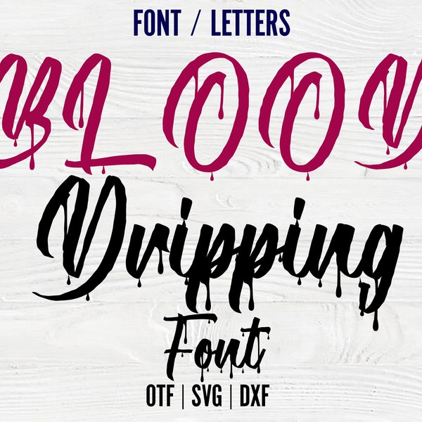 Dripping Letters - Etsy