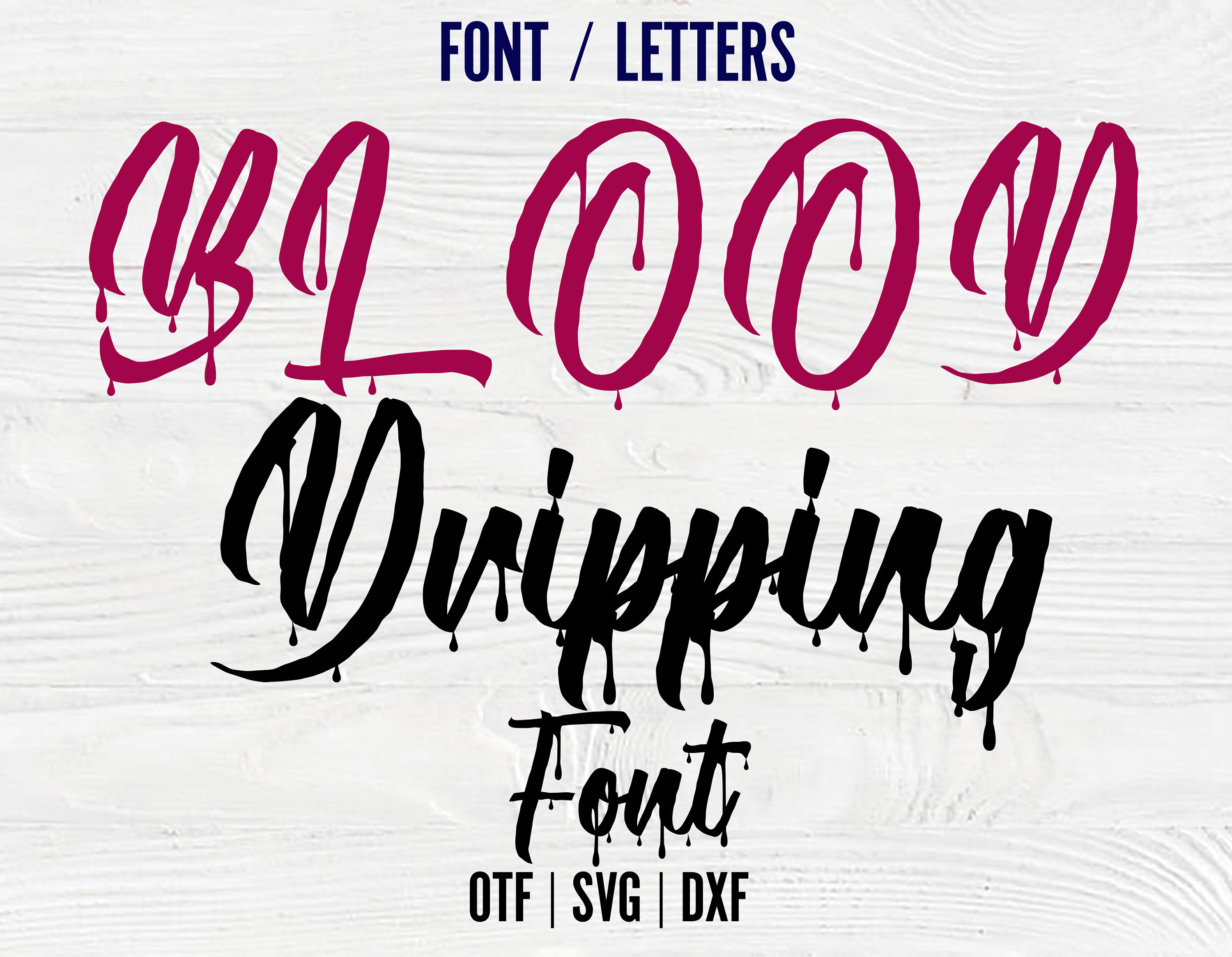 Blood Dripping Font Otf Blood Letters Svg Halloween Shirt Svg - Etsy