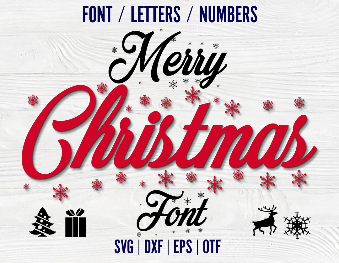 Stars Chistmas Font Svg Christmas Letters Cutting Holiday Font Cricut ...