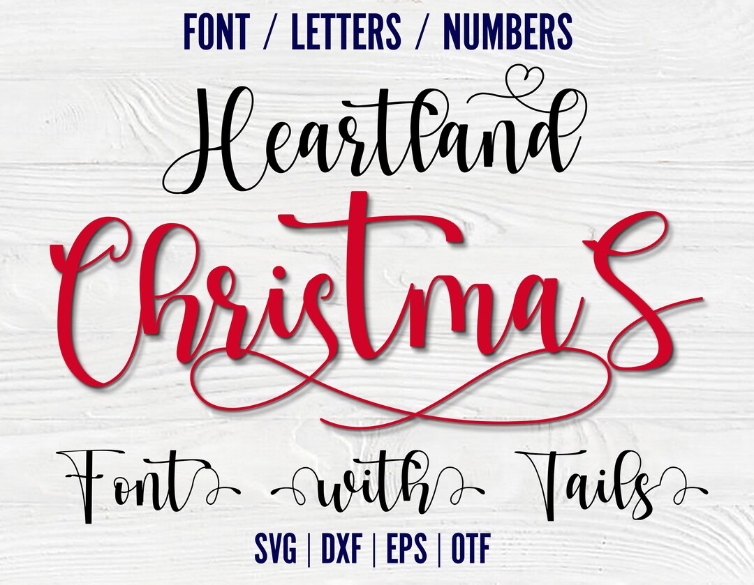 Christmas Font With Tails Christmas SVG Letters Cricut Christmas Font ...