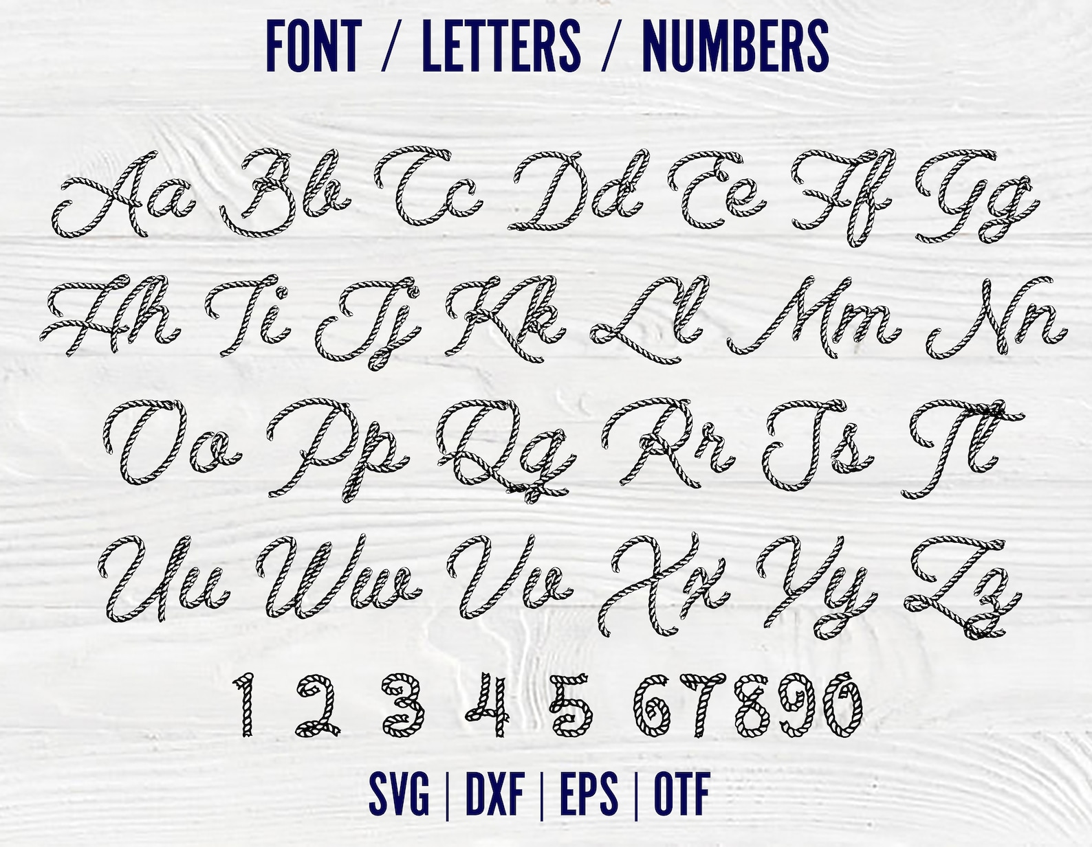 Western Cowboy Rope Font Otf Handwriting Font Svg Rope Letters Svg ...