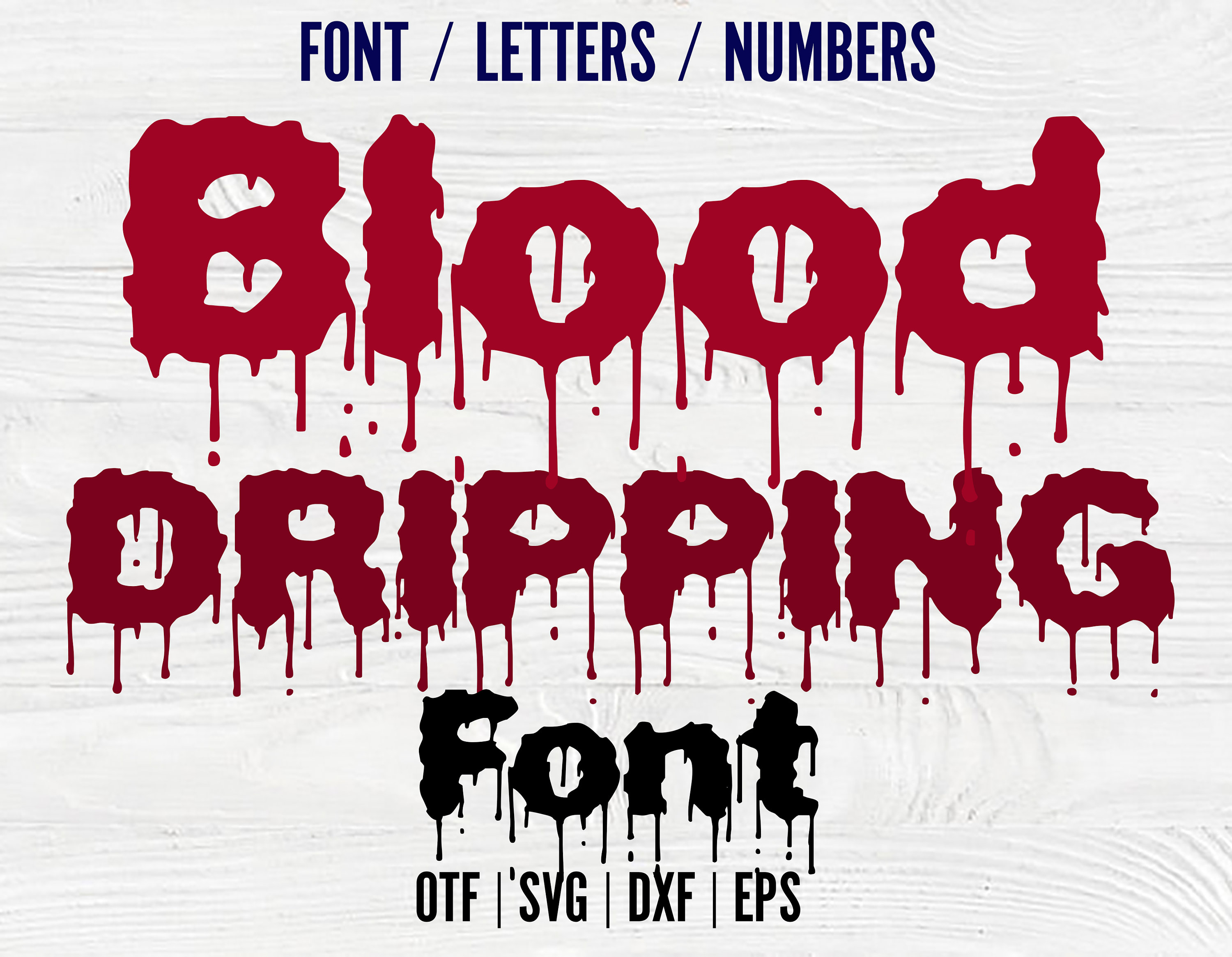 Blood Dripping Letters Font Premium Vector | Halloween Dripping