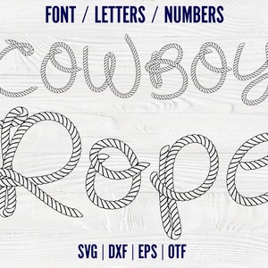 Handwriting Font Svg Rope Font Svg Rope Letters Svg Western Font OTF ...