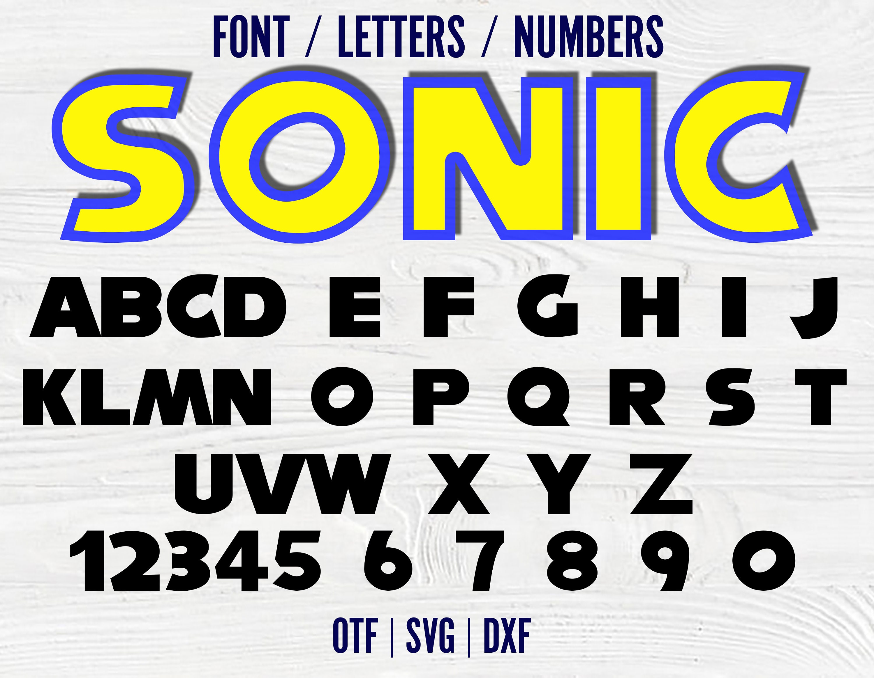 Sonic Font Otf Sonic Letters Svg Baby Shirt Diy Svg Baby Font Svg ...