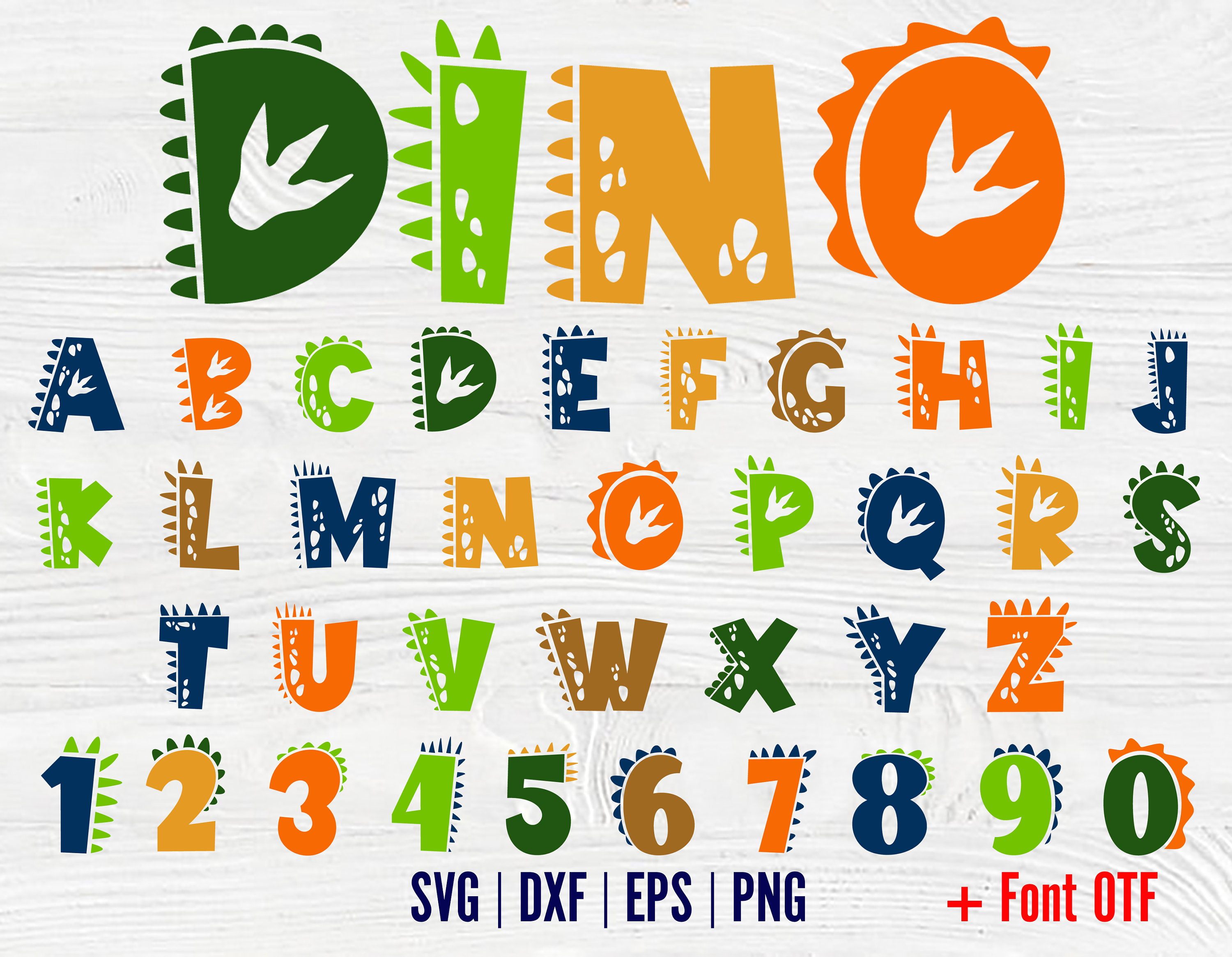 Dinosaur Letters Svg Dinosaur Font Otf Dinosaur SVG Birthday - Etsy Canada