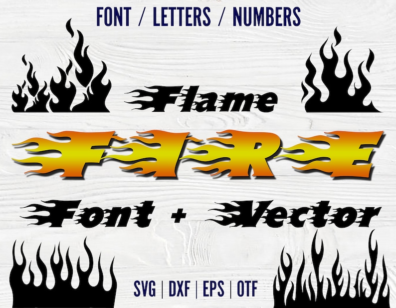 Fiery Font OTF Flame Letters SVG Fire Font Svg Fiery Svg - Etsy