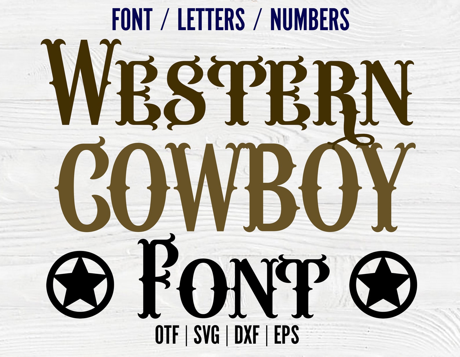 Cowboy Font Otf Vintage Coeboy SVG Letters Western Letters SVG - Etsy
