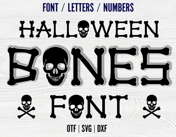 Bones Font Otf Bones Letters Svg Halloween Alphabet SVG - Etsy