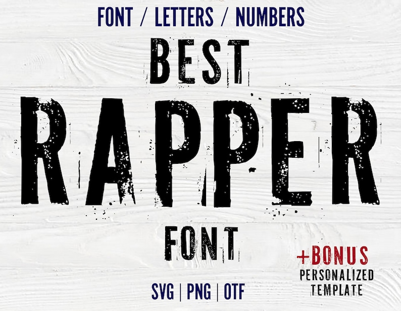 Rapper Font OTF Rapper SVG Letters Rapper Shirt Diy Rap SVG - Etsy