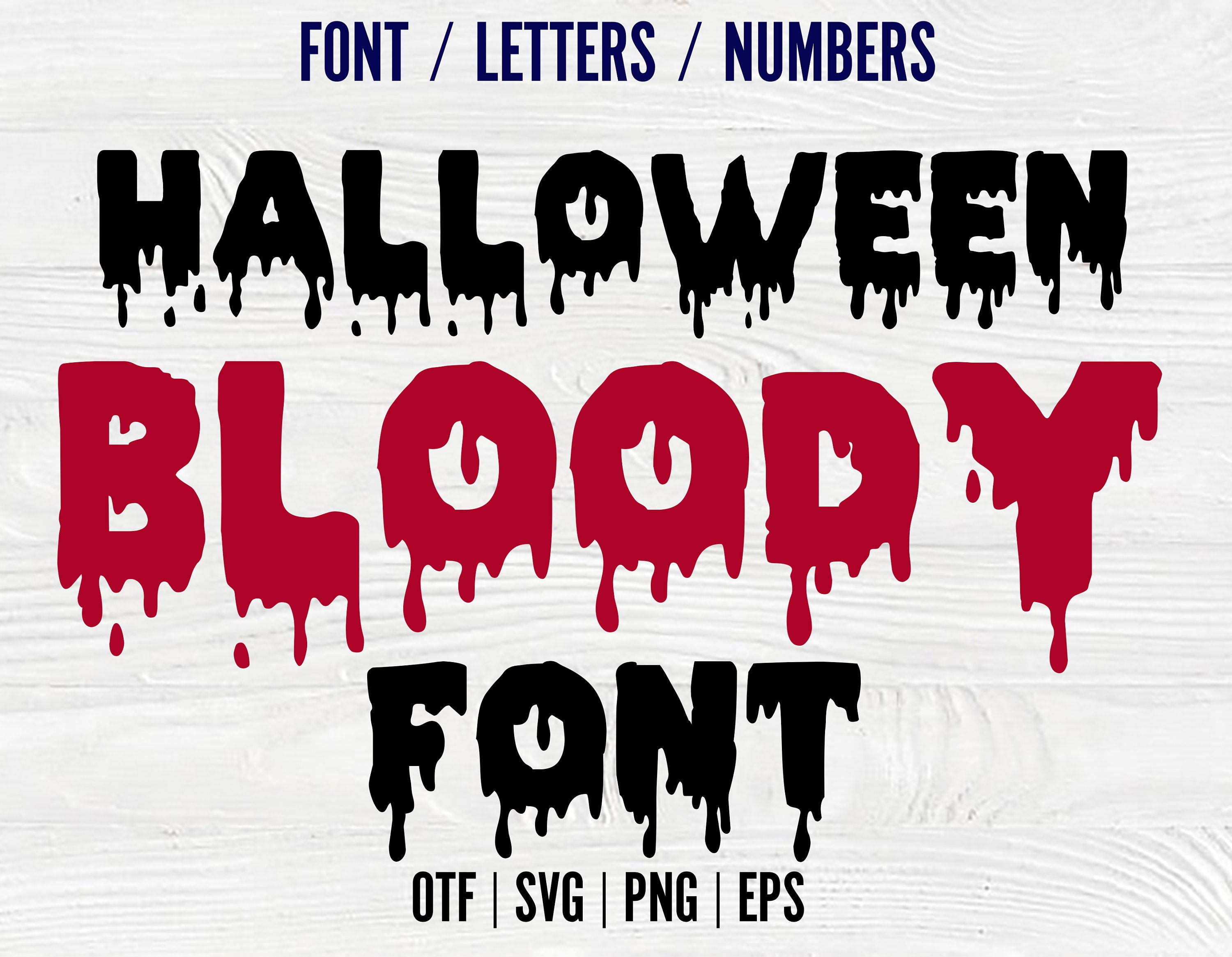 Dripping Blood Fonts Set Dripping Font OTF SVG Cricut Cut - Etsy