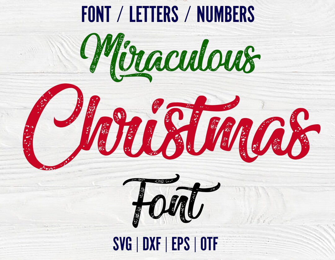 Chistmas Font Svg Merry Christmas Letters Svg Christmas SVG - Etsy