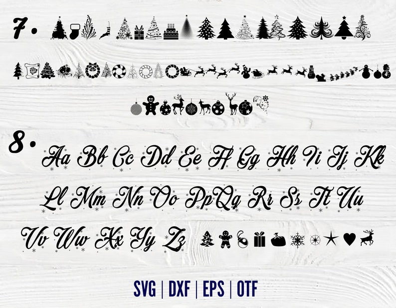 Chistmas Bundle Fonts Svg Christmas SVG Letters Cricut Set Christmas ...