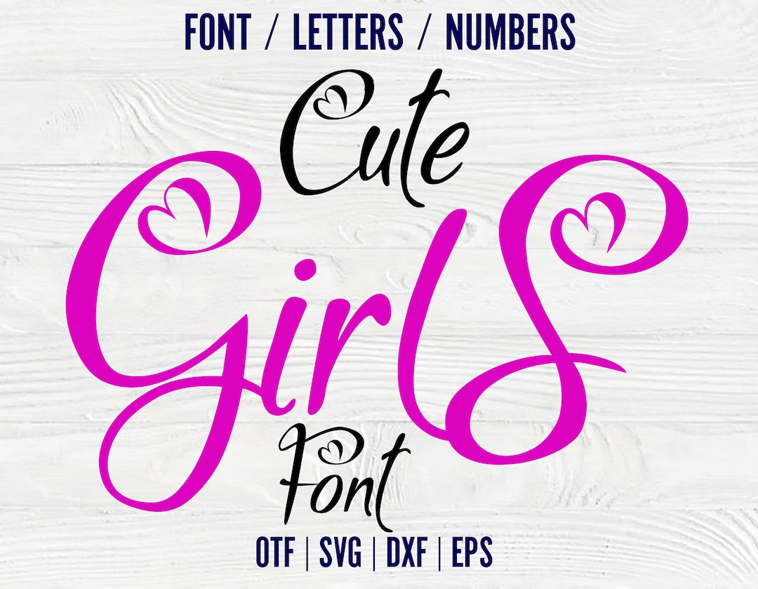 Baby Girl Font Otf Hearts Letters Svg Baby Shirt Diy Svg Baby Letters ...