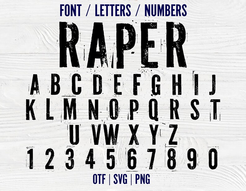 Rapper Font OTF Rapper SVG Letters Rapper Shirt Diy Rap SVG - Etsy