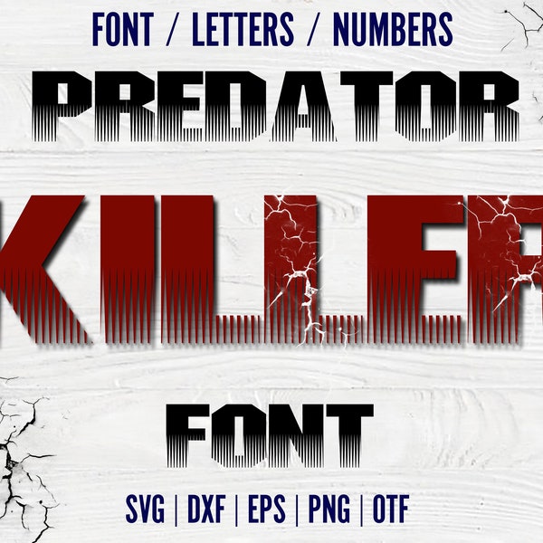 Predator Font - Etsy