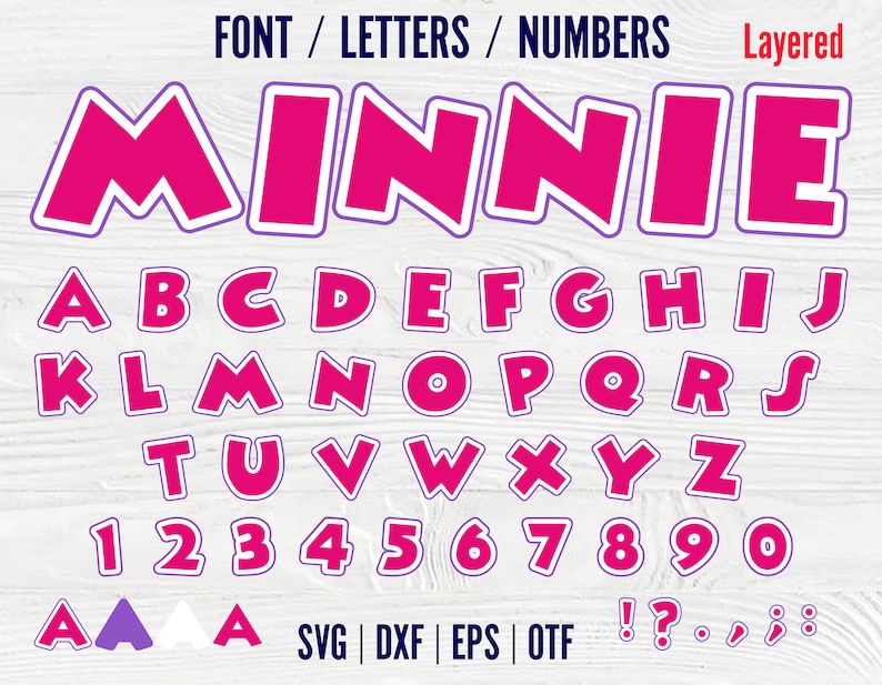 Baby Font OTF, Minnie Font SVG Cricut Birthday SVG Letters Cricut ...