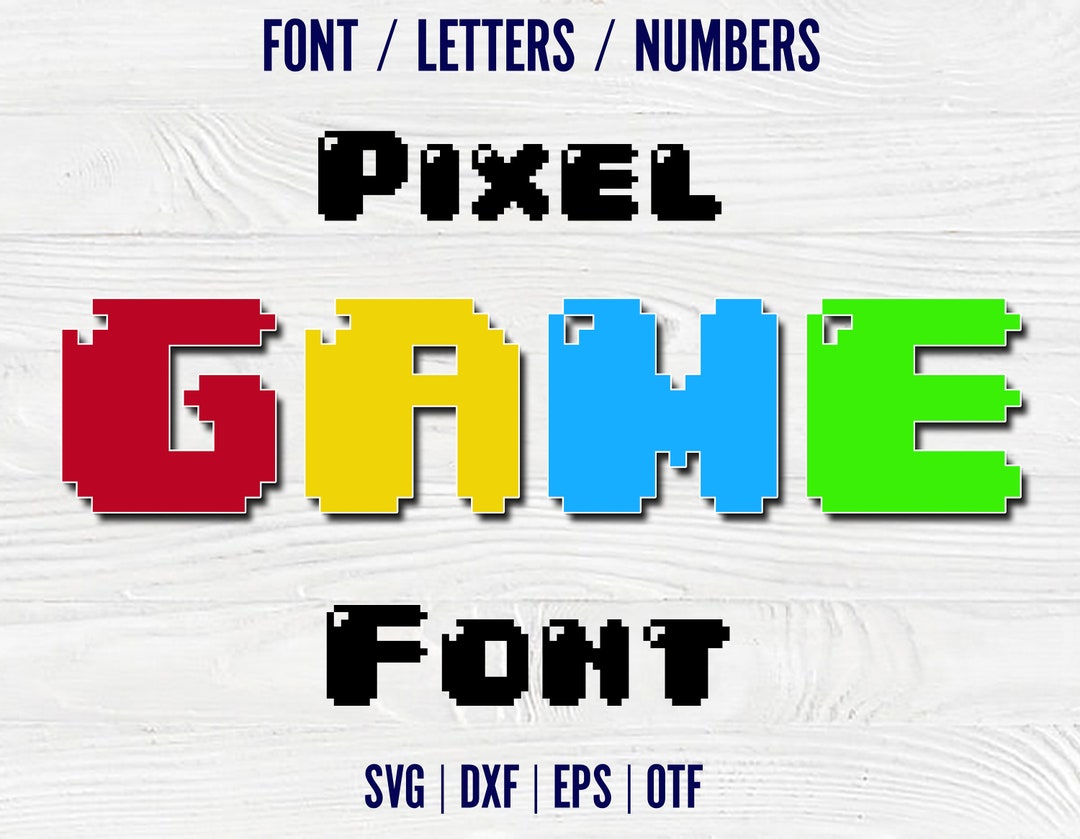 Gamer Svg Letters Pixel Letters Cricut Gamer Font Otf Video Game Font ...